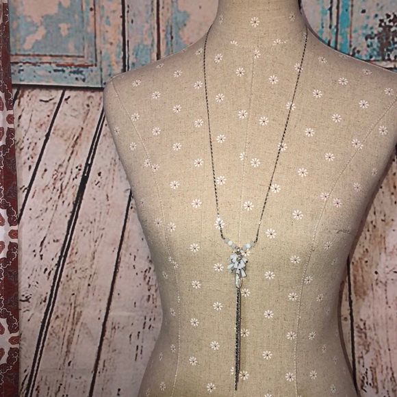 LOFT | Jewelry | Loftcluster Bead And Chain Necklace | Poshmark